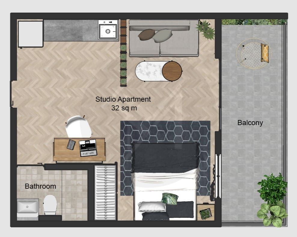 STUDIO APARTMENT – Sharayu More Associates